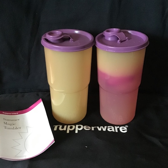 Tupperware | Kitchen | Tupperware Summer Magic Thirstquake Tumblers ...